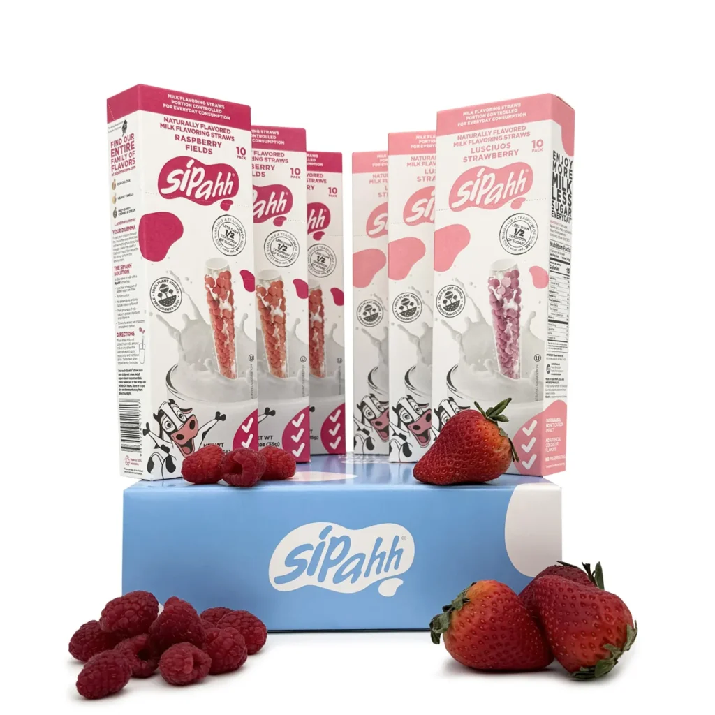 Berry Blast 60 Pack Milk Flavor Straws | Sipahh
