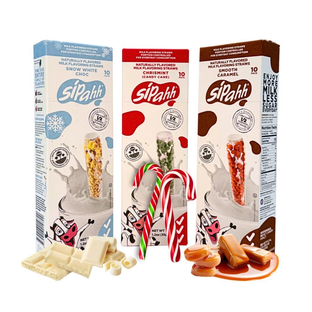 SIPS FOR SNOW DAYS 30 PACK FLAVORED MILK STRAWS - Sipahh by Unistraw ...